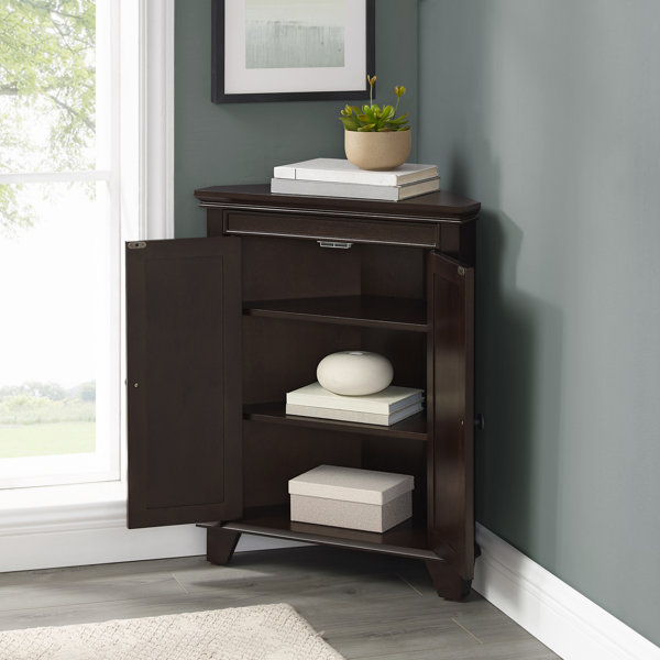 Winston Porter Caree 2 Door Corner Accent Cabinet & Reviews | Wayfair
