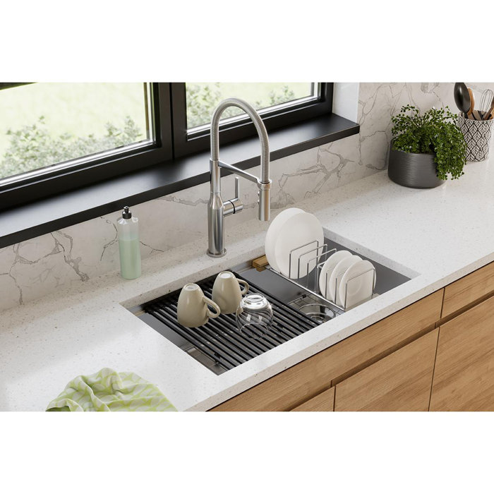 Elkay 18.5'' W Single Bowl Stainless Steel Undermount Kitchen Sink ...