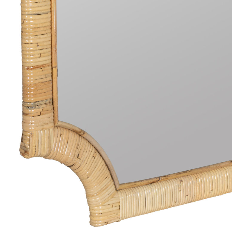 Joss & Main Citrine Scalloped Rattan Wall Mirror & Reviews | Wayfair