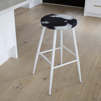 Wrought Studio Ilda Cow Print 29" Bar Stool | Wayfair