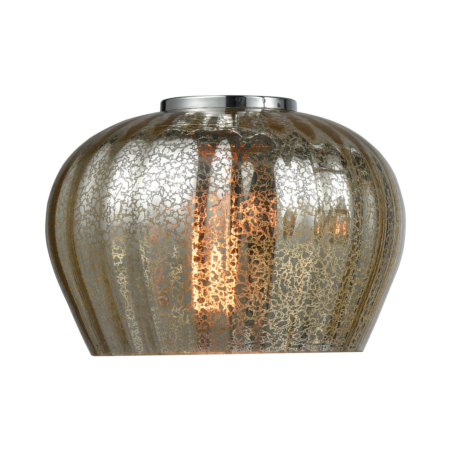 Beachcrest Home Patrina 5'' H Glass Bowl Pendant Shade in Gold ...