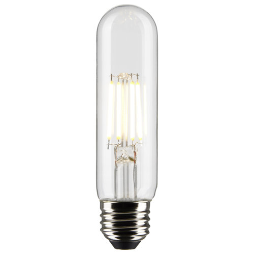 Satco 5.5 Watt (50 Watt Equivalent), T10 LED, Dimmable Light Bulb, E26 ...