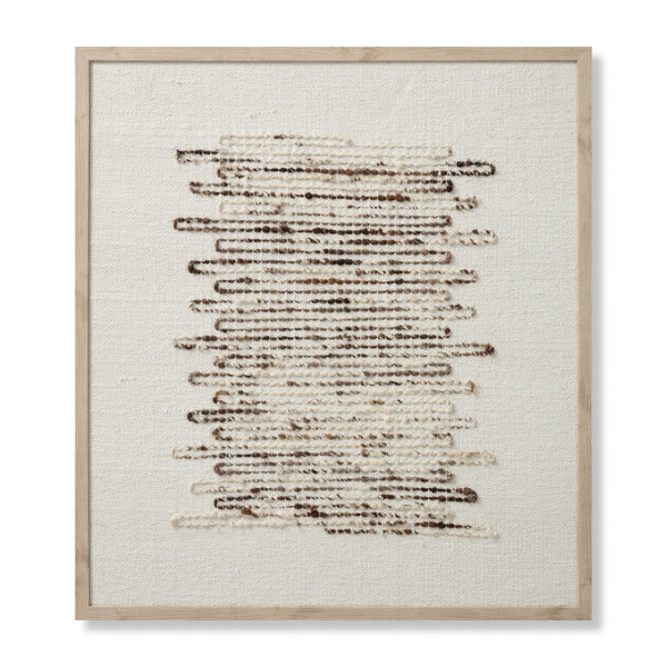 Amber Lewis x Loloi Getty Taupe / Ivory 3'-2" x 3'-6" Wall Art | Wayfair