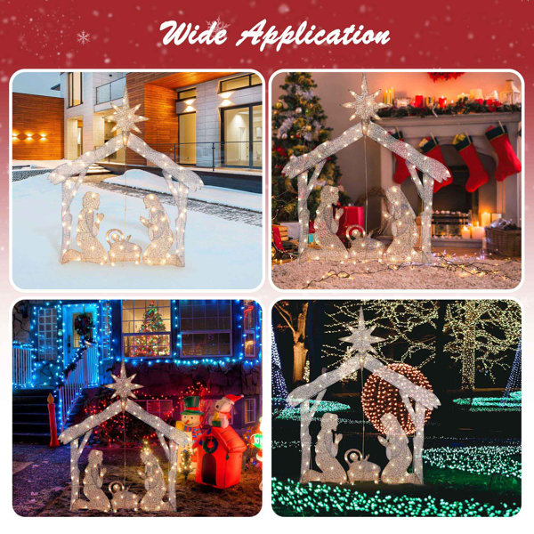 The Holiday Aisle® Nativity Scene Christmas Holy Family Lighted Display ...