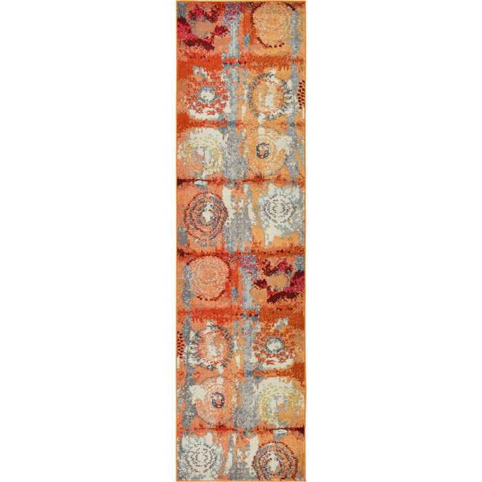 Langley Street Eddins Performance Orange Rug & Reviews | Wayfair