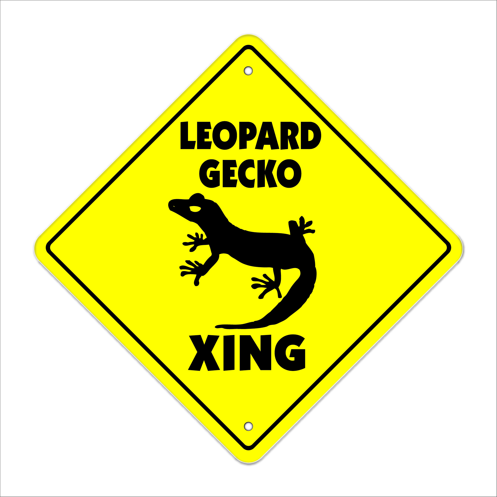 SignMission Leopard Gecko Crossing Sign Zone Xing Tall Reptile Lizard ...