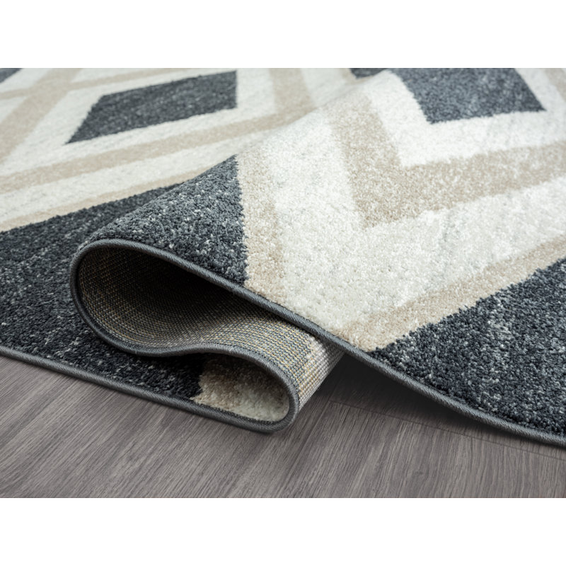 Union Rustic Galey Performance Gray/Cream Rug | Wayfair