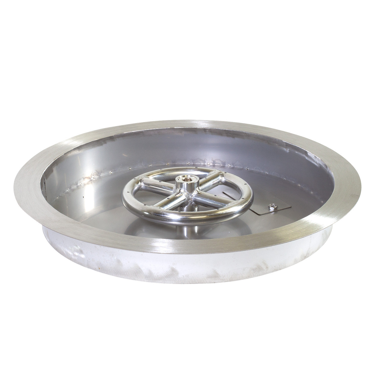 Celestial Fire Glass 13" Stainless Steel Round Drop-In Fire Pit Pan w ...