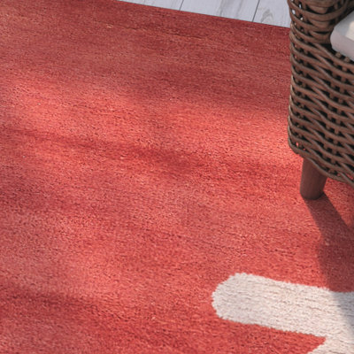 Rosecliff Heights Granger Handmade Hand Tufted Wool Orange Rug ...