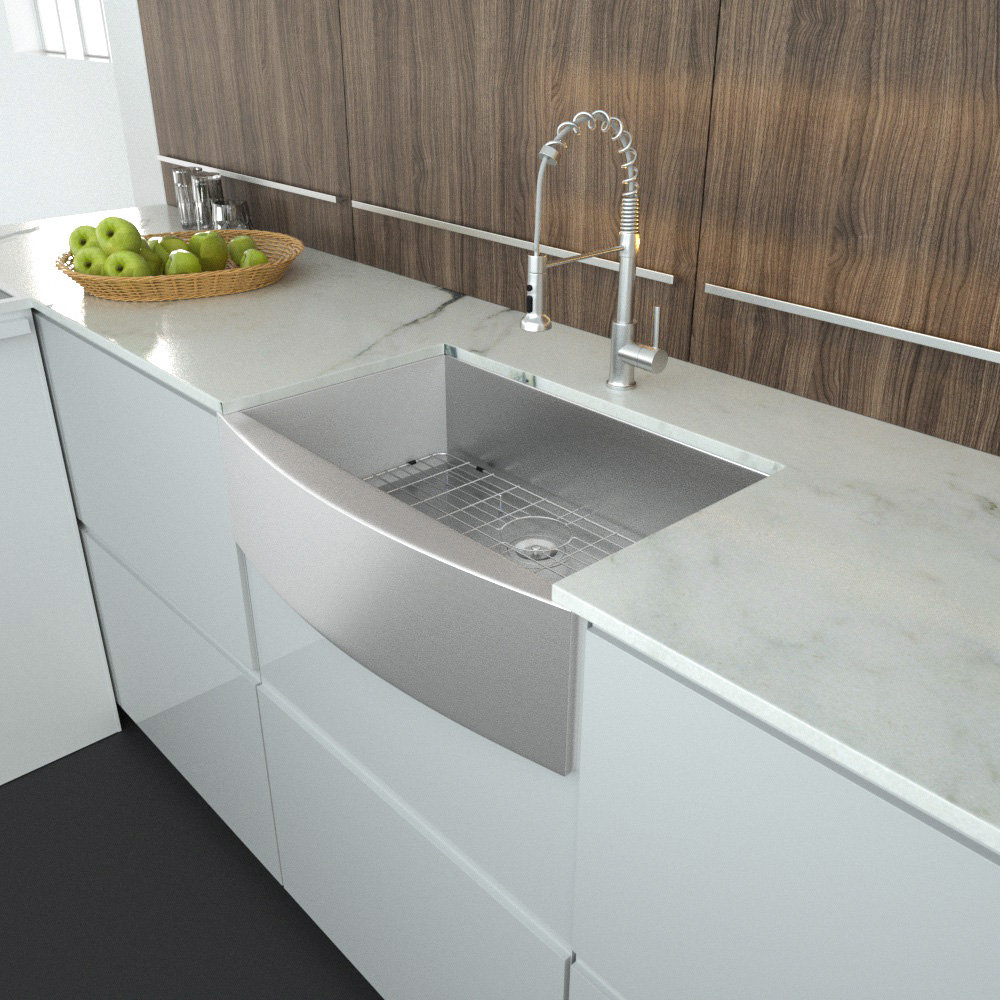 Ghomeg 20'' W Single Bowl Stainless Steel Farmhouse Kitchen Sink 0 ...