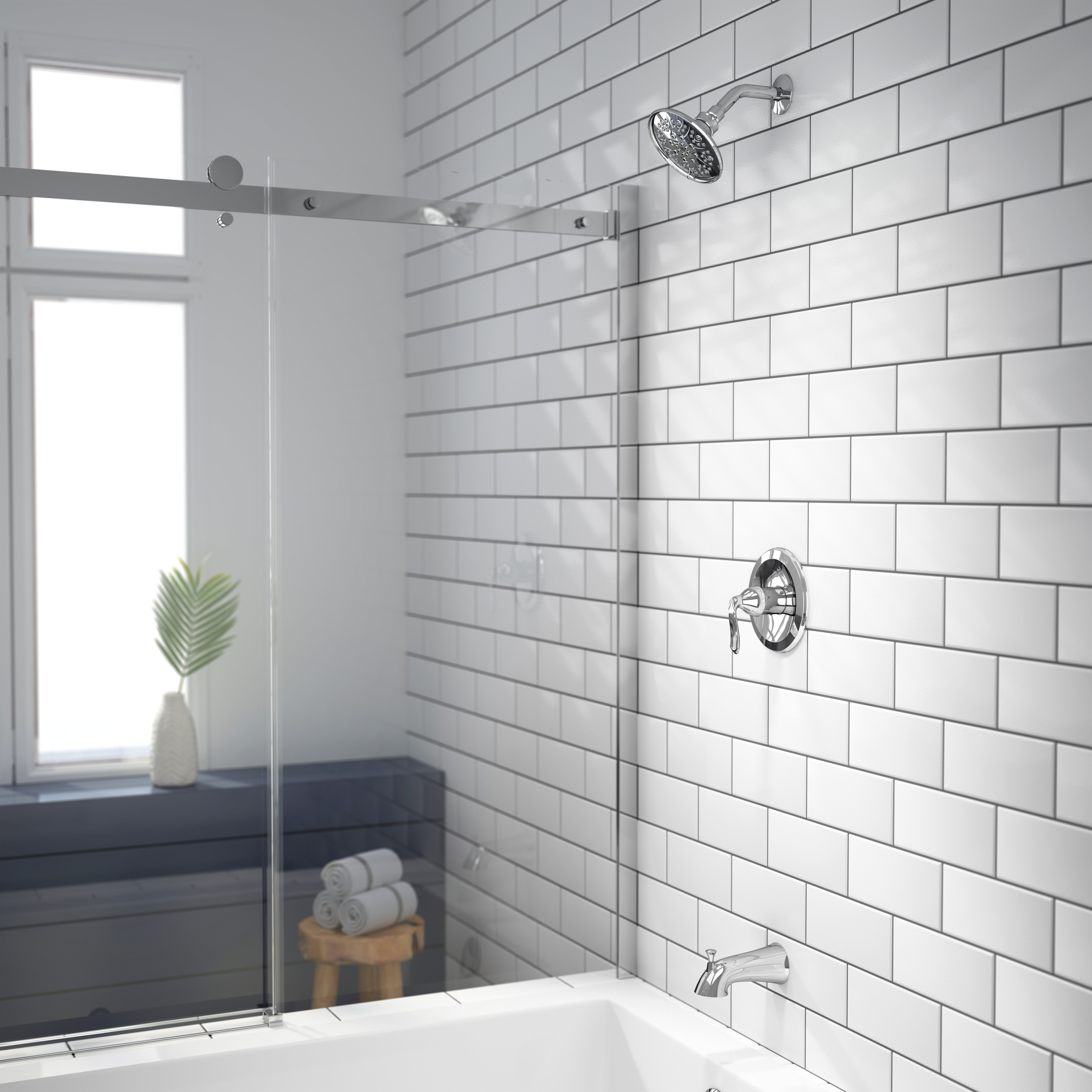 JACUZZI® Piccolo™ Pressure Balanced Tub & Shower Faucet with Rough-in ...