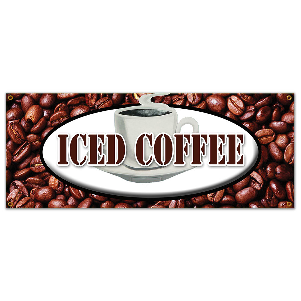 SignMission Iced Coffee Banner Sign | Wayfair