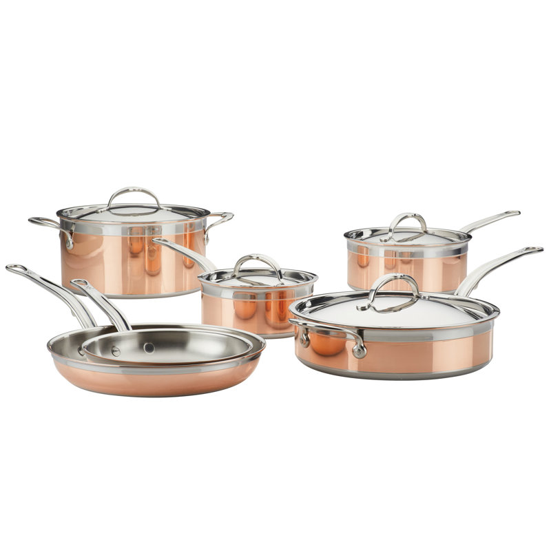Hestan CopperBond 10 Piece Cookware Set & Reviews | Perigold