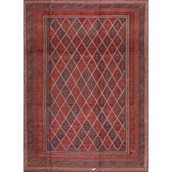 Hokku Designs Hallsboro Handmade Wool Red Rug | Wayfair
