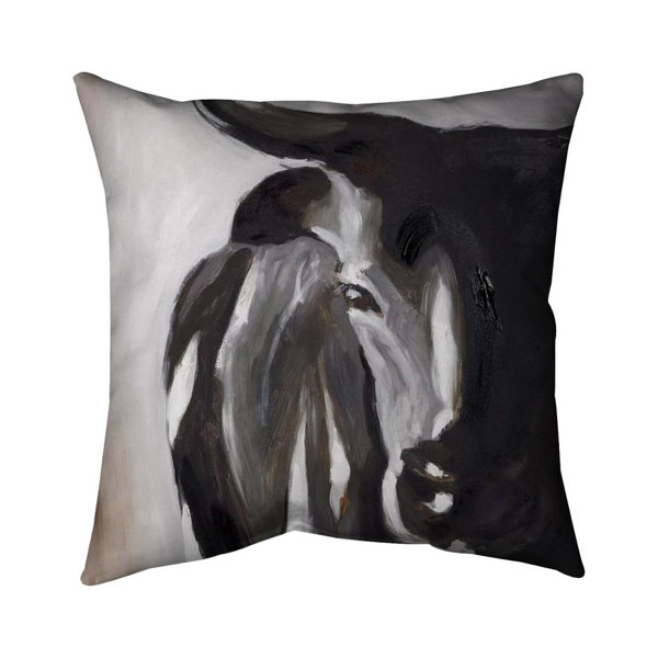 Begin Edition International Inc. Bull Head Closeup Square Euro Pillow ...
