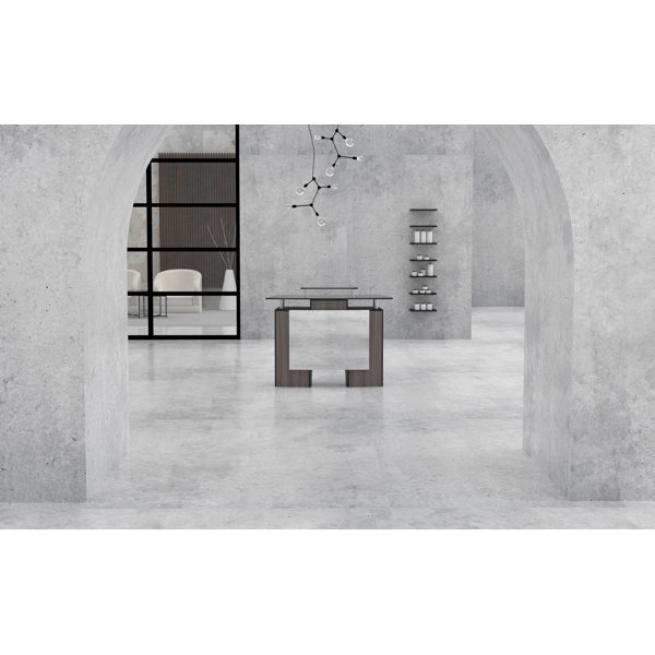 Orren Ellis Rectangular Glass Reception Desk | Wayfair
