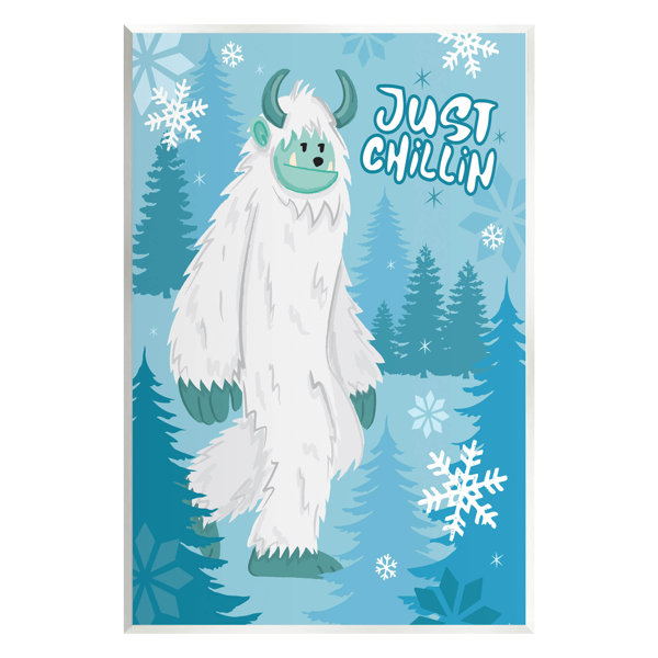 Stupell Industries Just Chillin Funny Winter Yeti - Floater Frame ...