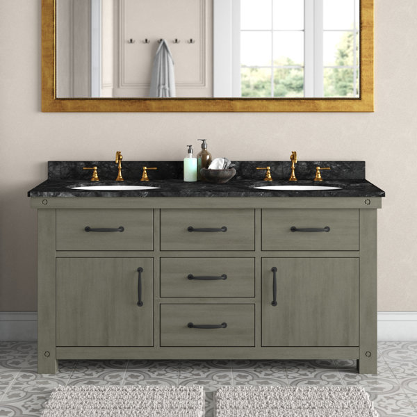 Laurel Foundry Modern Farmhouse Oxon Hill 60" Double Bathroom Vanity ...