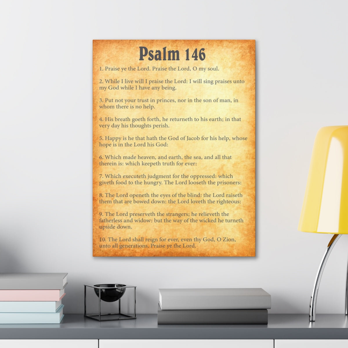 Trinx Psalm 146 Gold Bible Chapter Canvas Christian - Wrapped Canvas ...