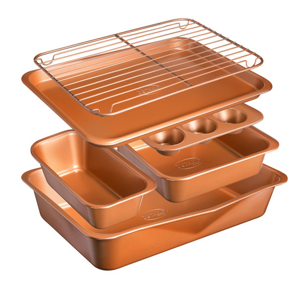 Gotham Steel 6 Piece Non-Stick Aluminum Stackable Bakeware Set ...