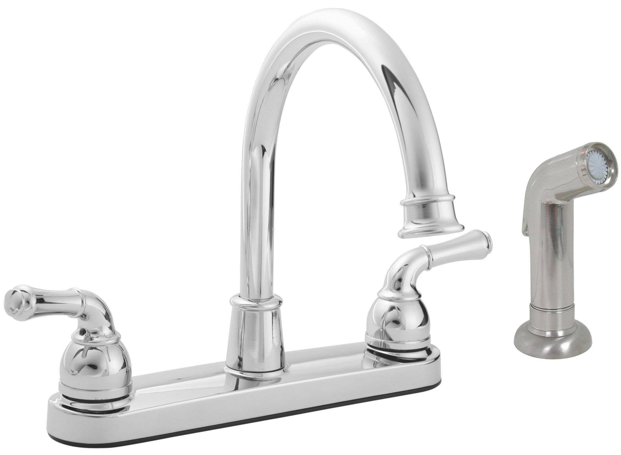 Banner Faucets Two Lever Handle High Arch Kitchen Faucet With Matching ...