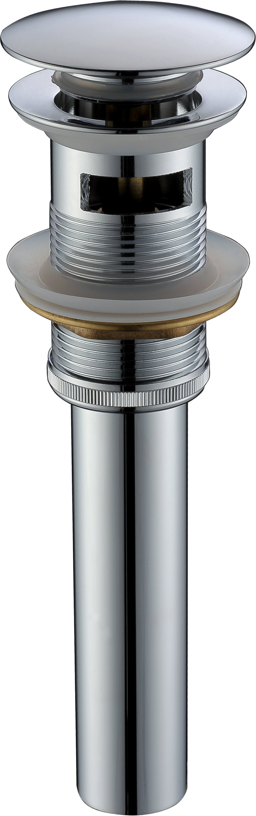 Ultra Faucets Metal Push Pop-Up Bathroom Sink Drain with Overflow ...