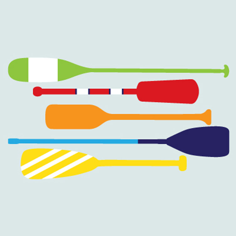 SweetumsWallDecals Printed Boat Oars Wall Decal | Wayfair