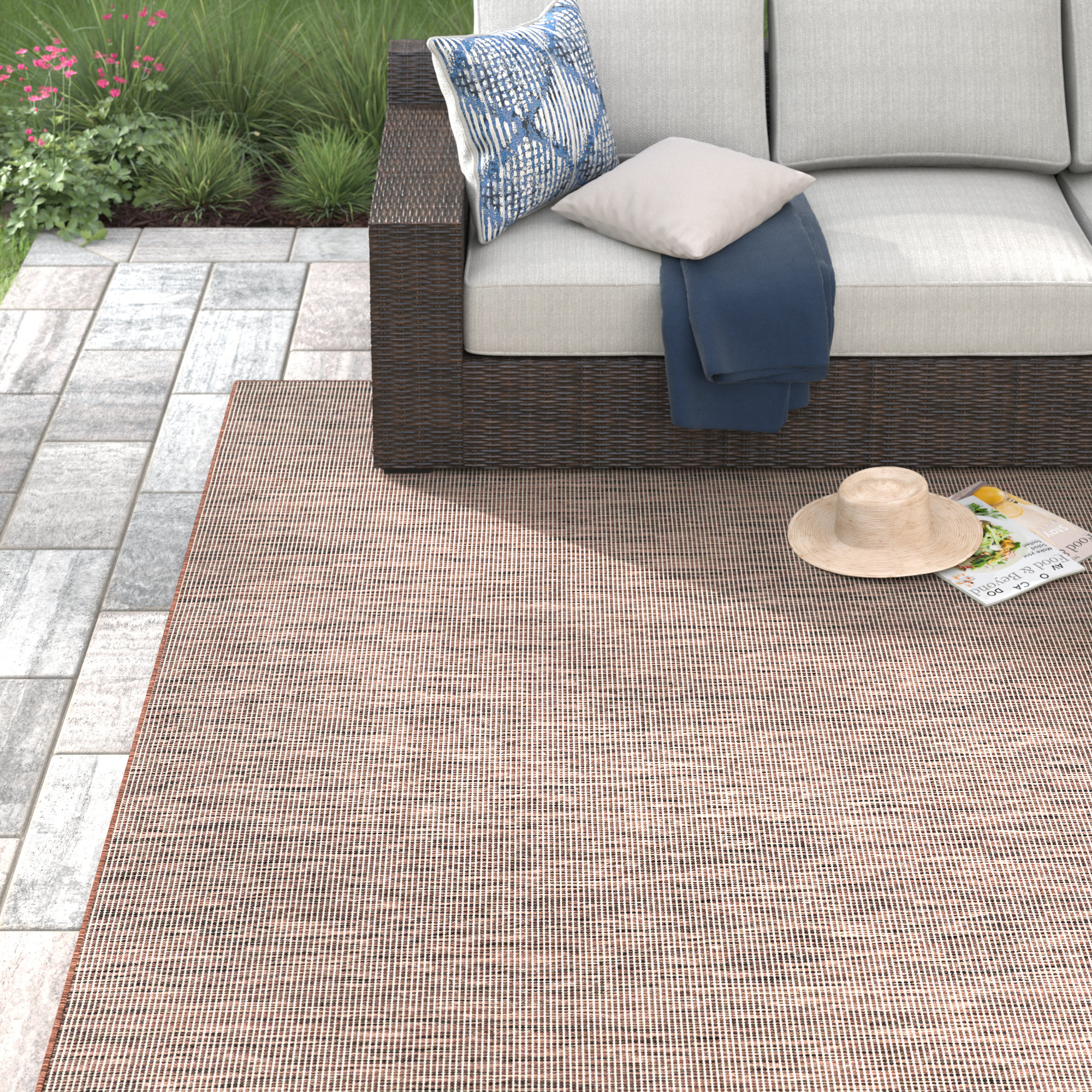 Sol 72 Outdoor™ Abbeyville Brown Indoor/Outdoor Rug & Reviews | Wayfair