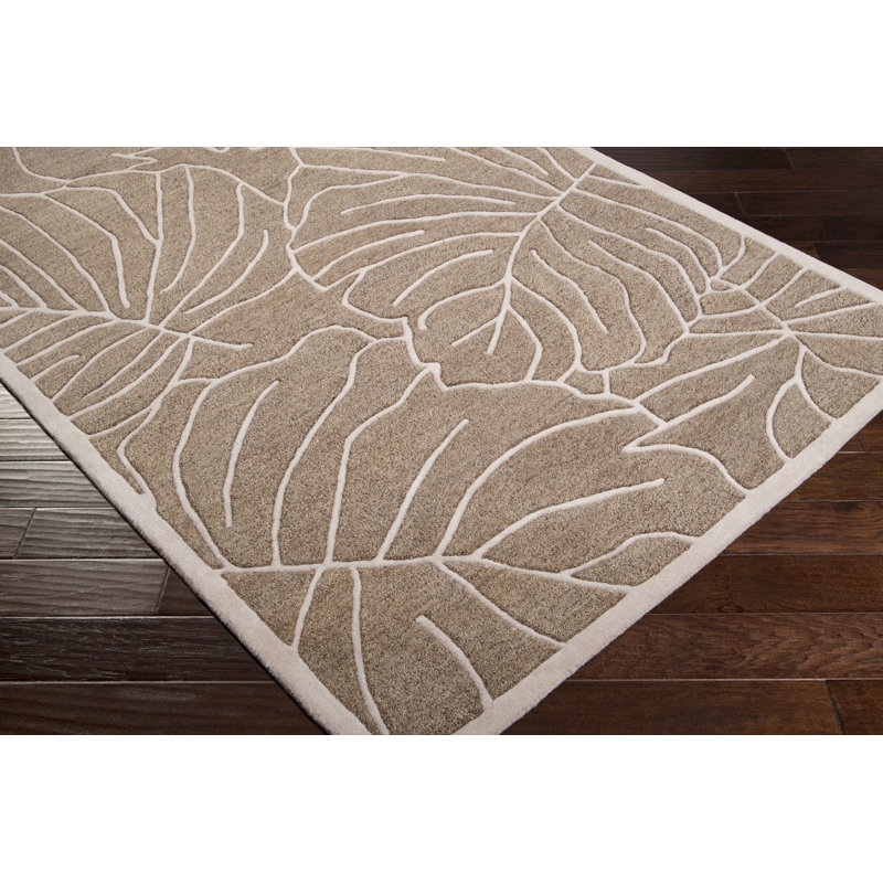 Bayou Breeze Jaya Handmade Wool Gray/Tan Rug & Reviews | Wayfair