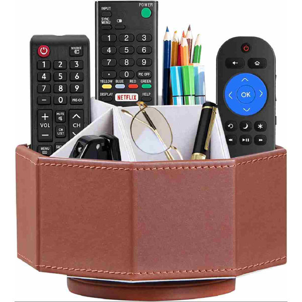 Red Barrel Studio® Remote Control Holder, Swivel Desk Organizer And ...