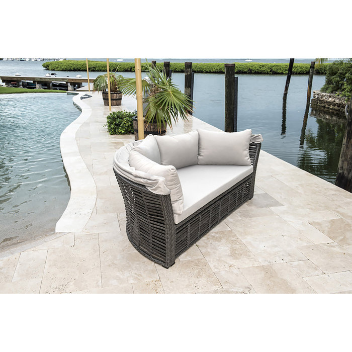 Panama Jack Westerman 73'' Wide Outdoor Wicker Patio Daybed & Reviews ...
