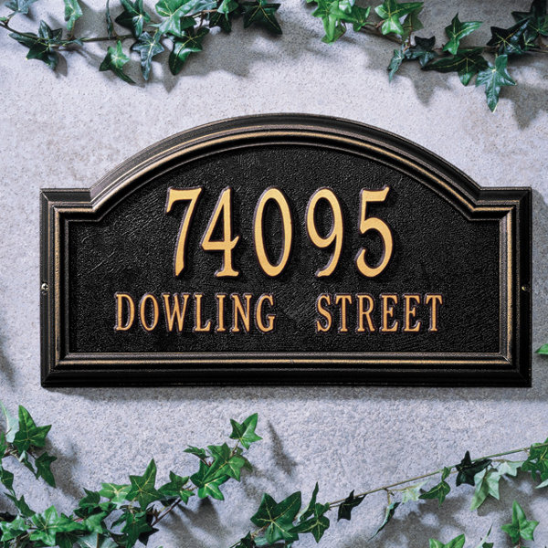 Whitehall Products Providence 2-Line Wall Address Plaque & Reviews ...