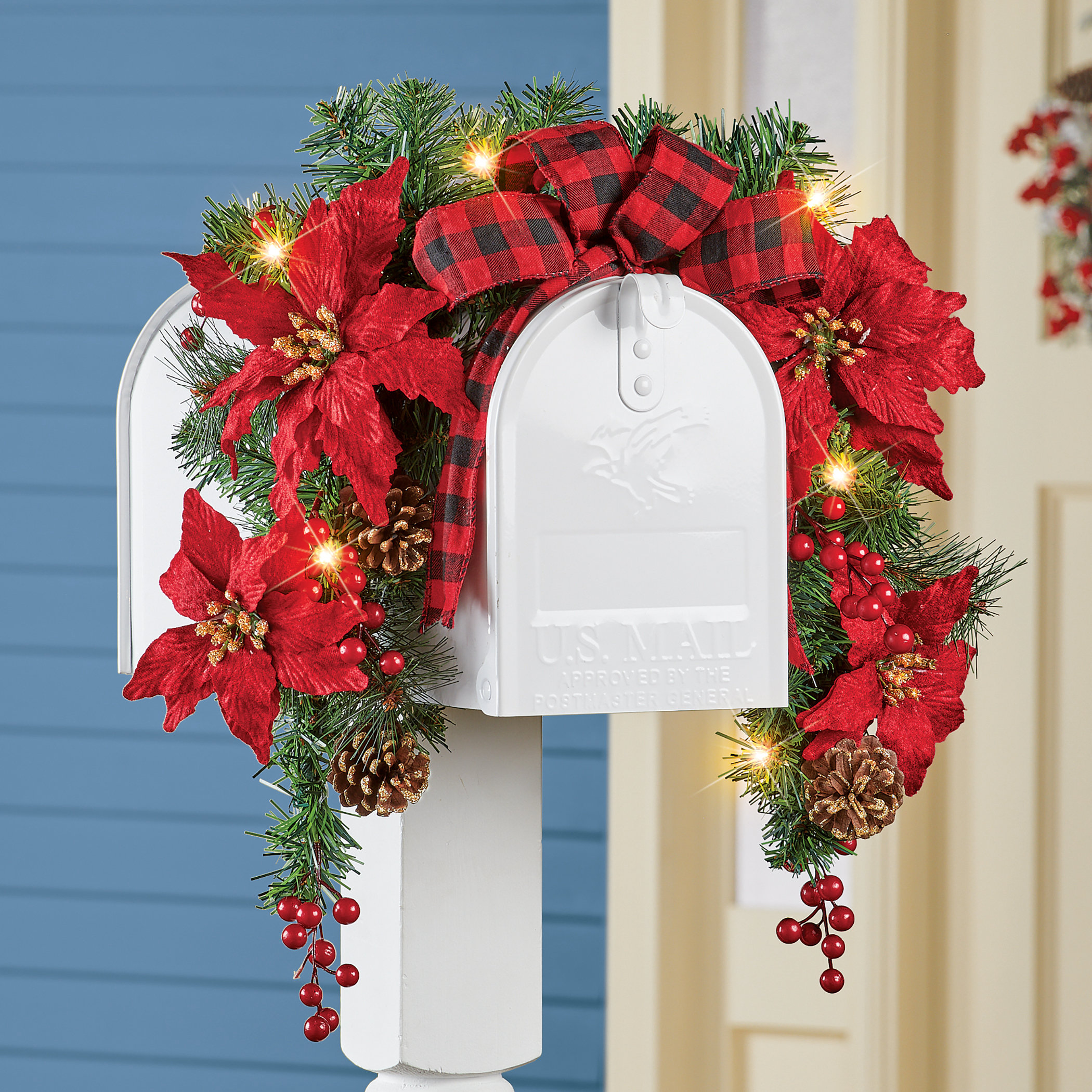 The Holiday Aisle® Lighted Faux Swag | Wayfair