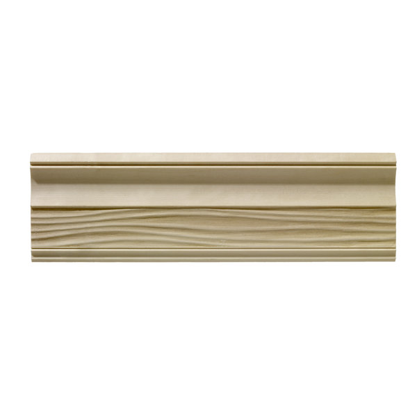 Ornamental Mouldings Hardwood Wave Moulding 3.75" H x 96" W x 0.5" D ...