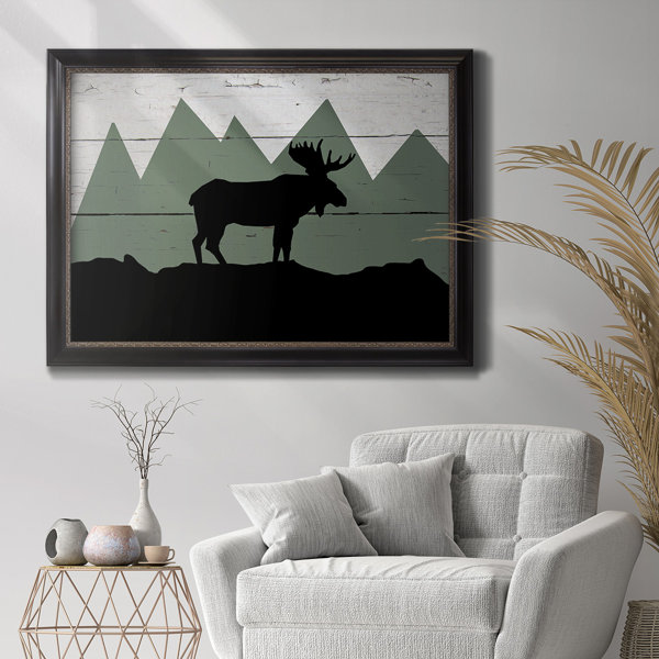Latitude Run® Mountain Moose - Picture Frame Painting on Canvas | Wayfair