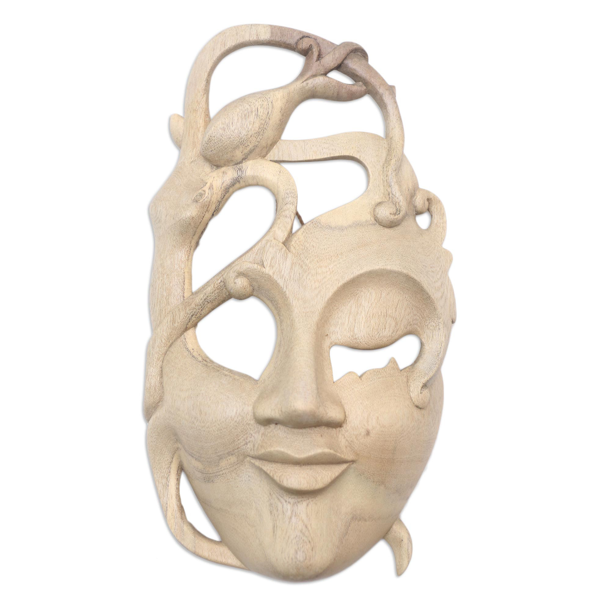 Bungalow Rose Abstract Woman Wood Mask Wall Décor | Wayfair