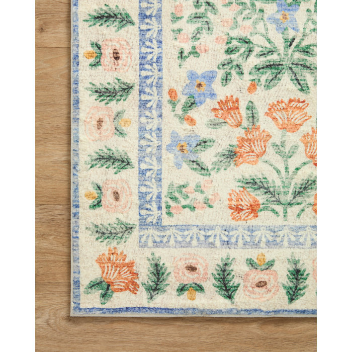 Rifle Paper Co. x Loloi Eden Mughal Garden Cream Rug feat CloudPile ...