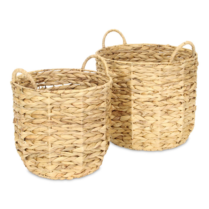 Highland Dunes 2 Piece Wicker Basket Set & Reviews | Wayfair