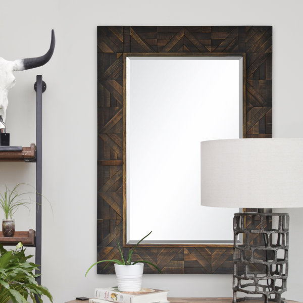 Union Rustic Aldrich Rectangle Wood Wall Mirror & Reviews | Wayfair