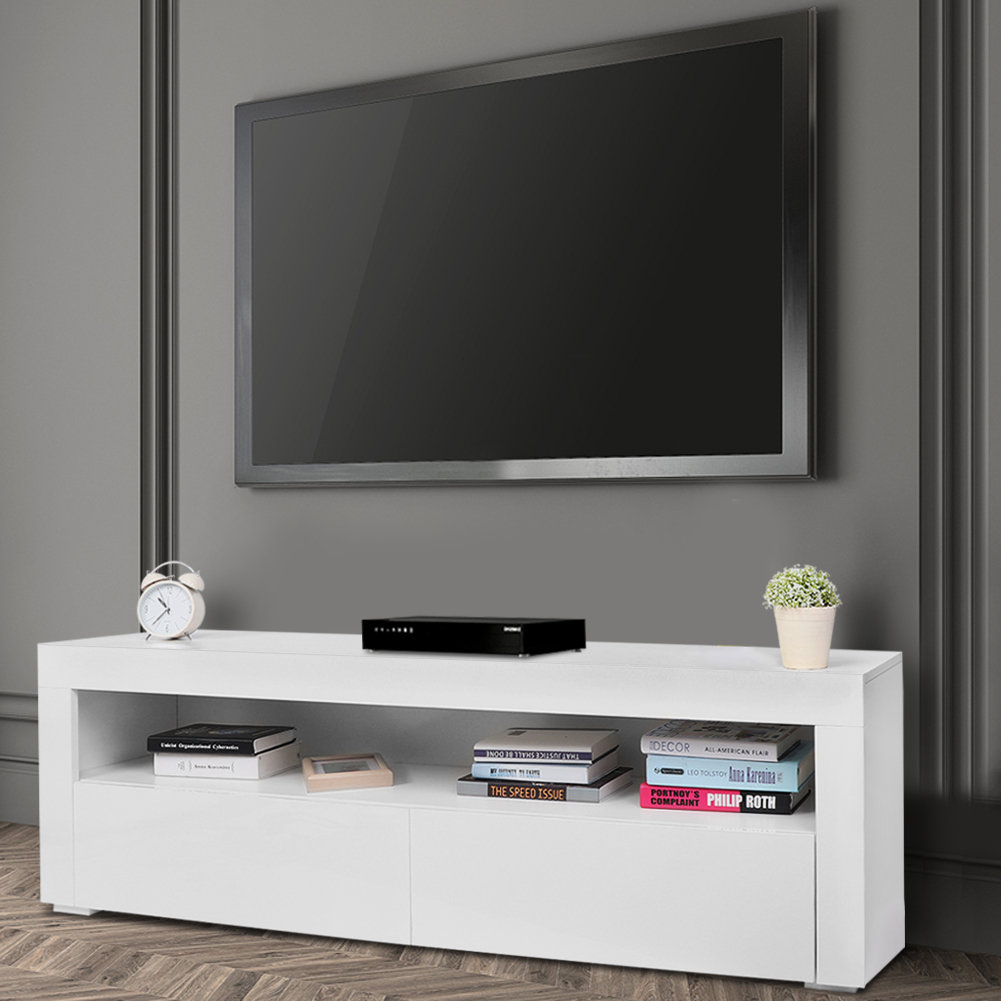 Ivy Bronx Household LED High Light TV Unit Cabinet Stand With Storage ...