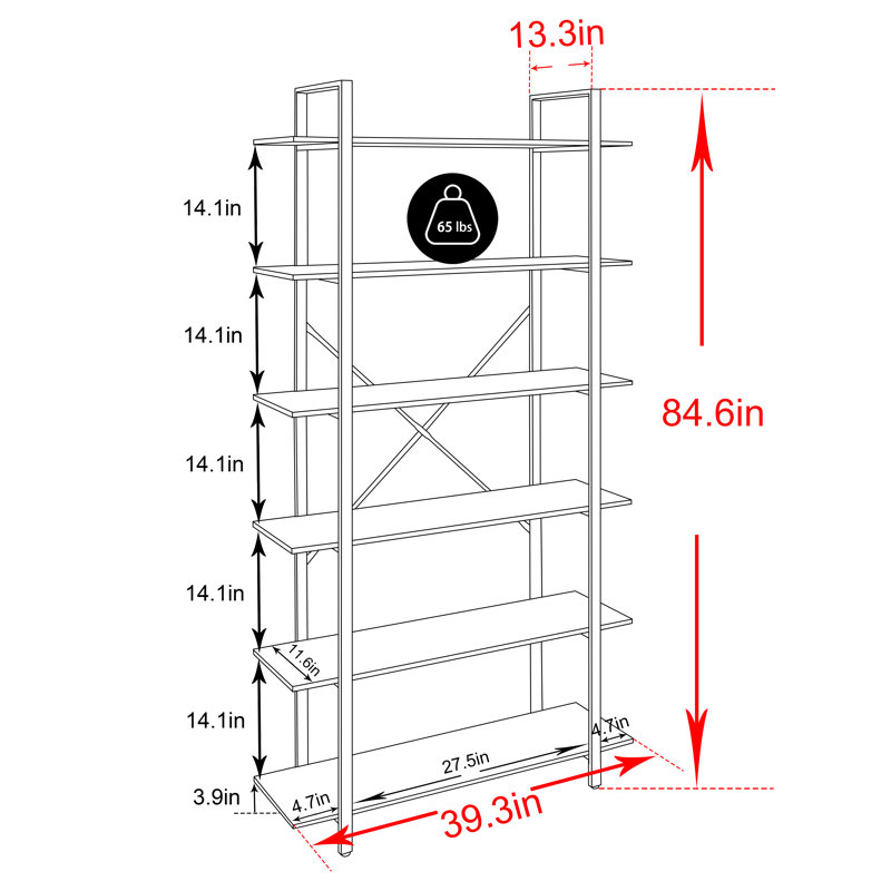 Zipcode Design™ Jarnagin Bookcase & Reviews | Wayfair