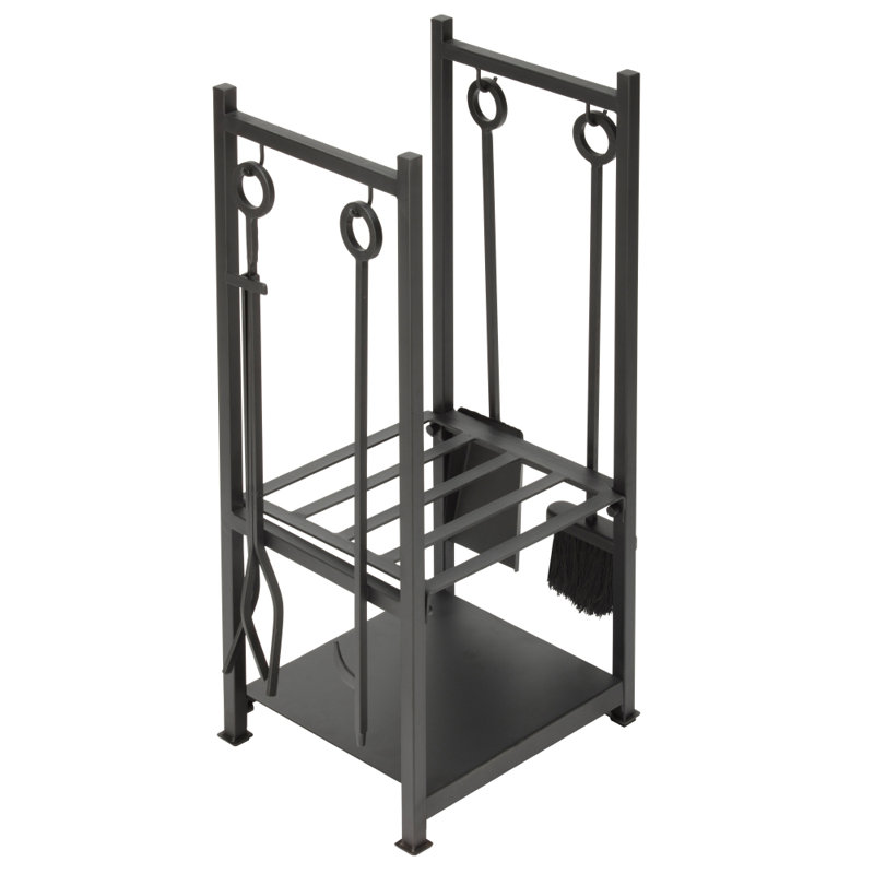 Red Barrel Studio® Herwald 12'' W Metal Log Rack & Reviews | Wayfair