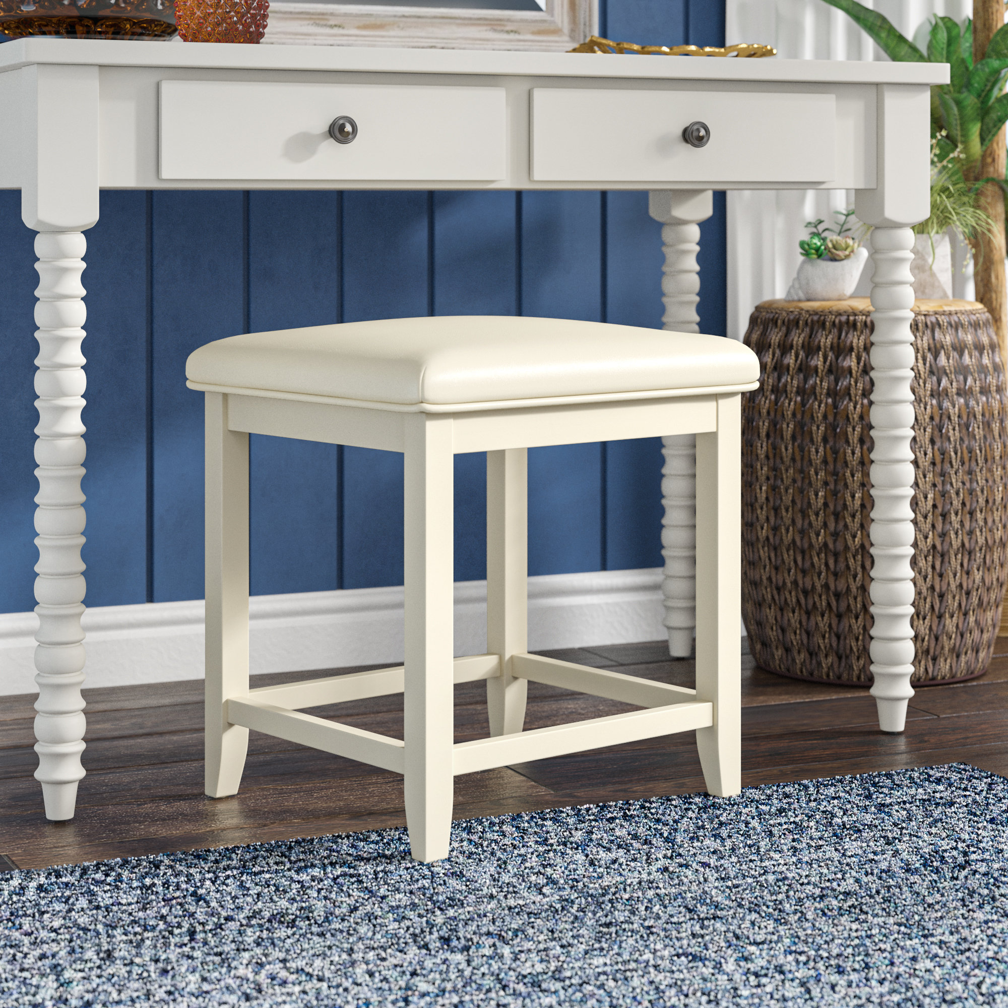 Dovecove Mccook 19.25'' Tall Vanity Stool & Reviews | Wayfair