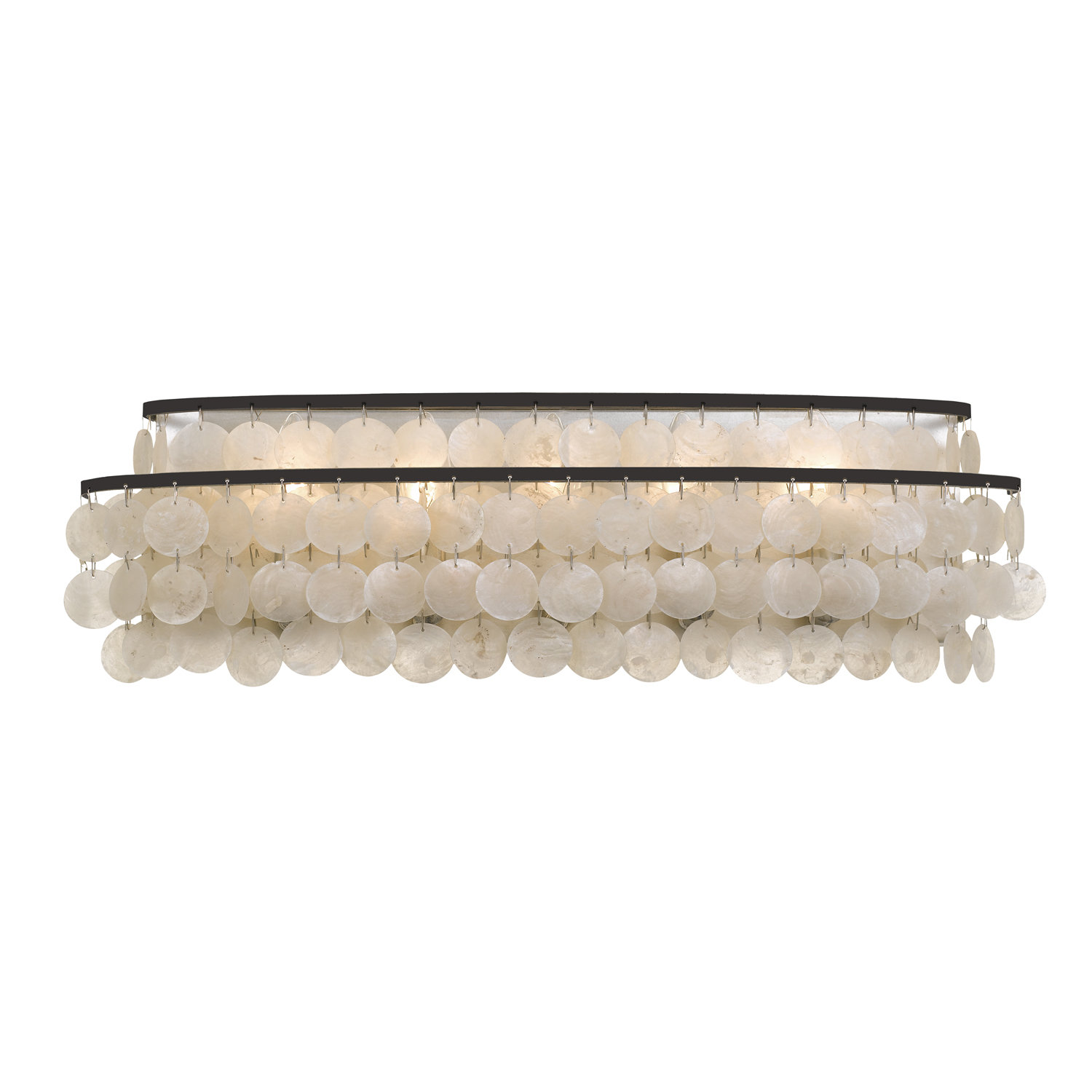 Crystorama Brielle Capiz Shell 5 Light Bronze Vanity | Wayfair