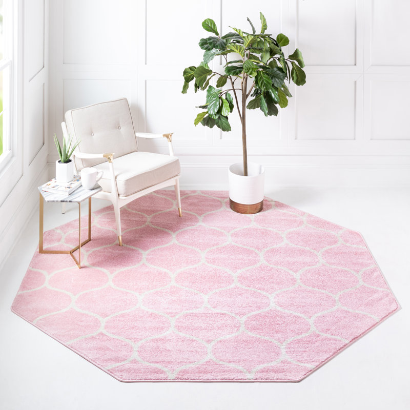 Bungalow Rose Llanet Performance Pink Rug & Reviews | Wayfair