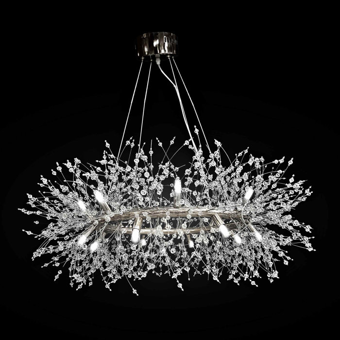 Mercer41 Jannuel 16 - Light Crystal Sputnik Wagon Wheel Chandelier ...