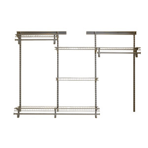ClosetMaid ShelfTrack 48" W - 72" W Closet System Starter Kit & Reviews ...