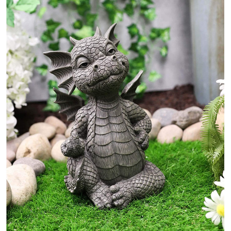 Trinx The Bird Rude Baby Dragon Sitting Statue | Wayfair