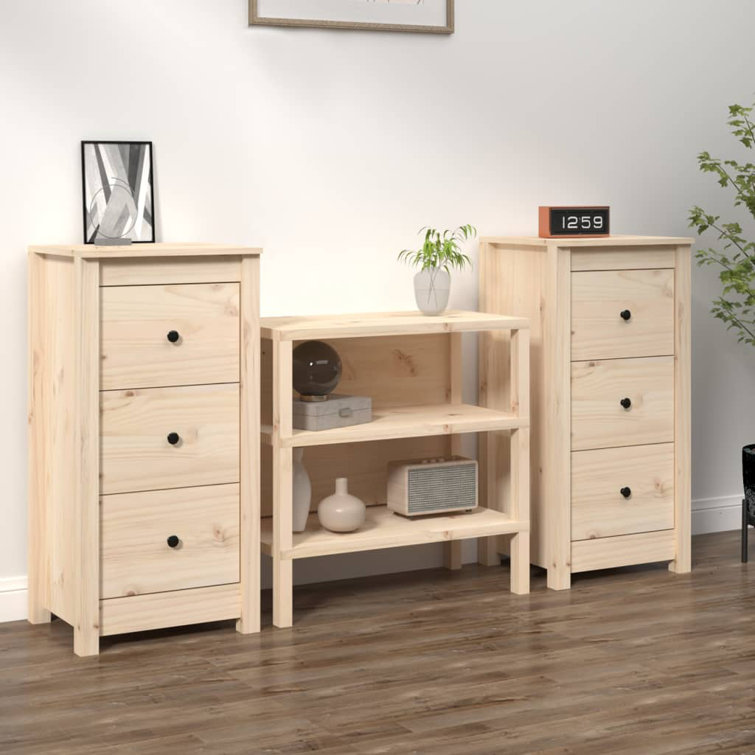 Marlow Home Co. Mabe 40Cm Wide 6 Drawer Pine Solid Wood Sideboard ...