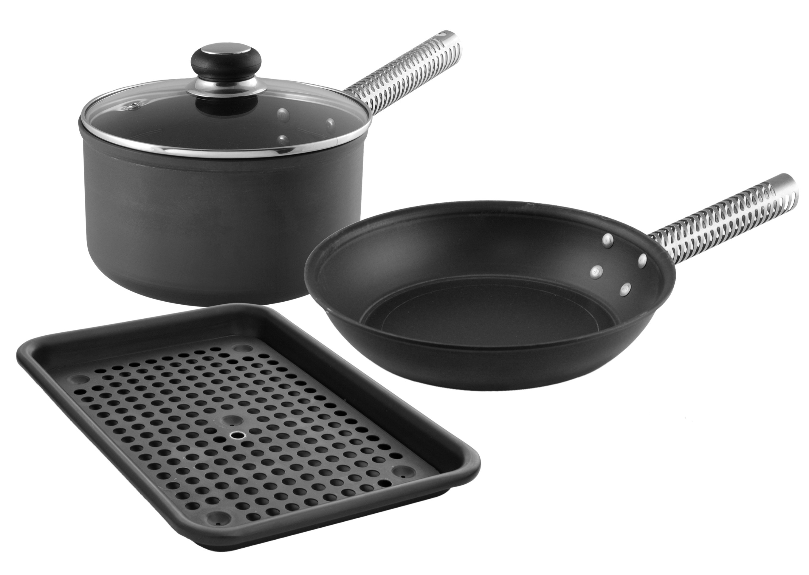 Lloydpans Kitchenware 4 Piece Aluminum Non Stick Earth Day Cookware Set